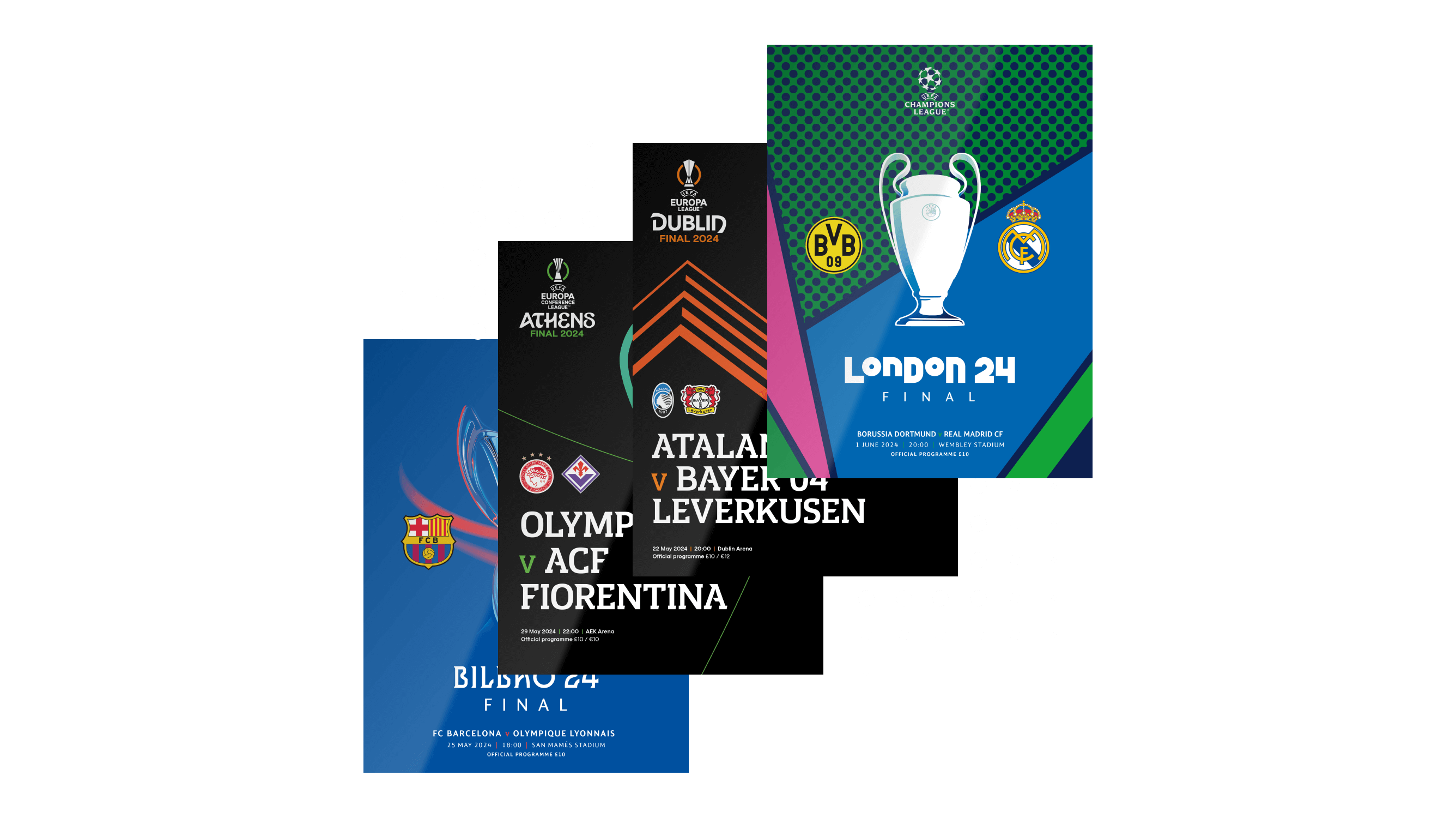 2024 Official UEFA Finals Programmes x4 | European nights